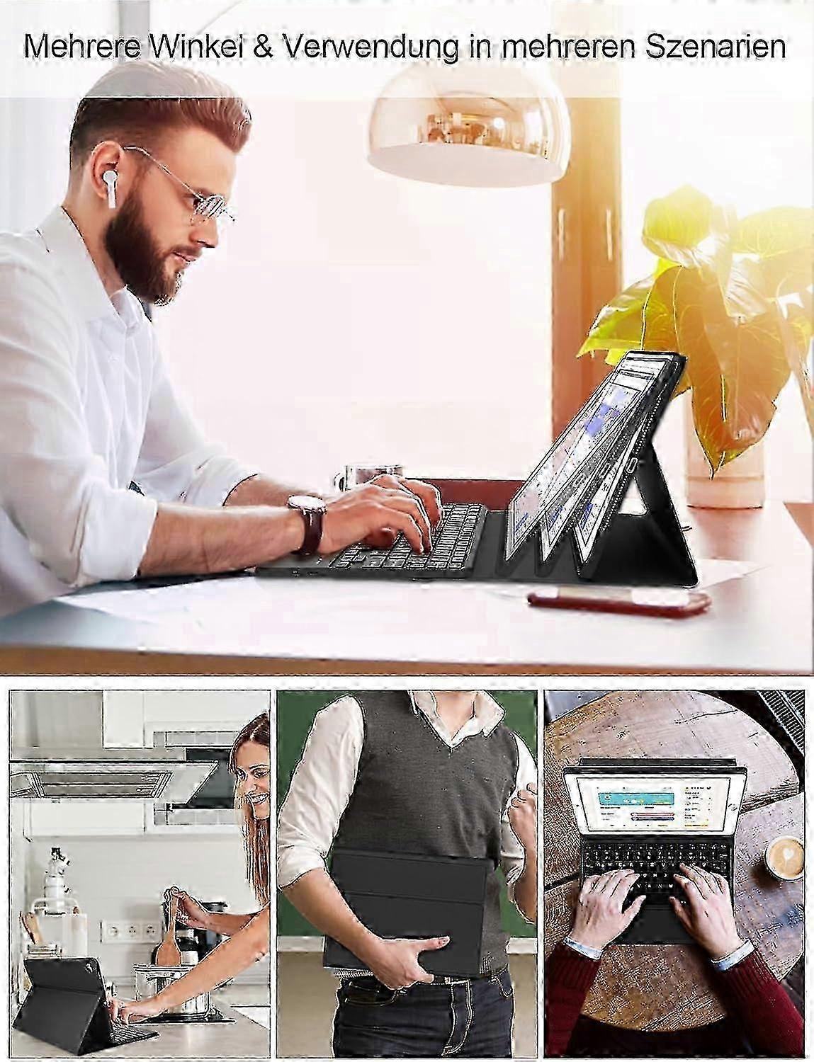 Tablet keyboard for Galaxy Tab A9 Plus - Bluetooth detachable case with ...