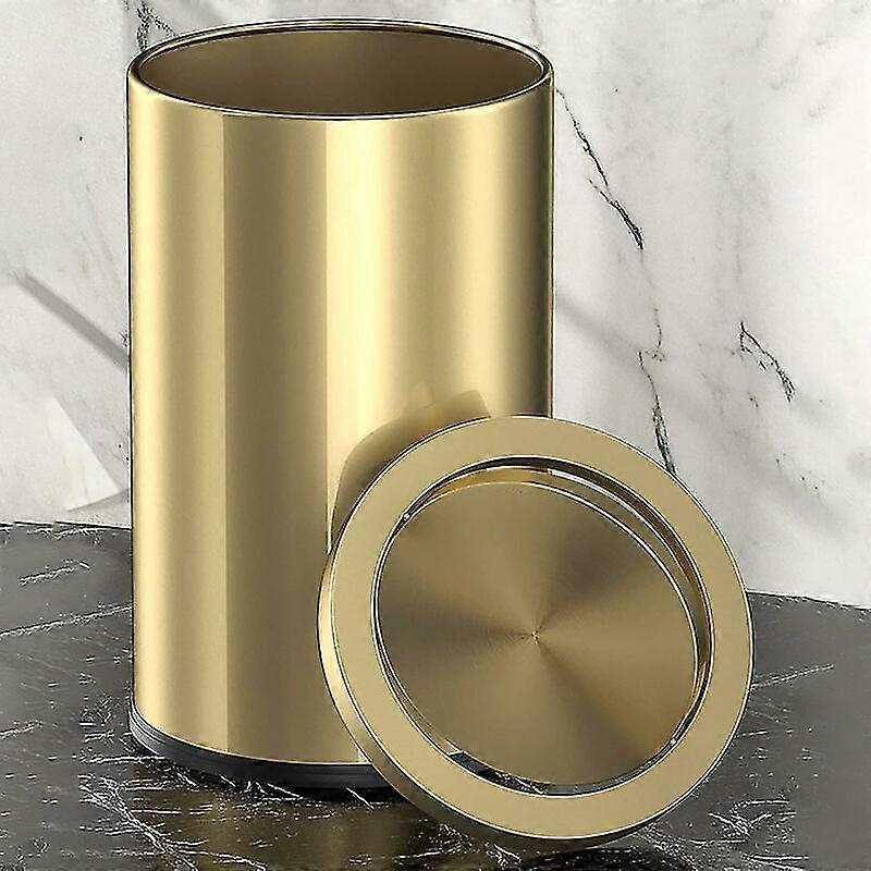 Ln-bathroom Bin With Swing Lid, 9l Small Bin, Metallic Gold Steel, 20 X ...