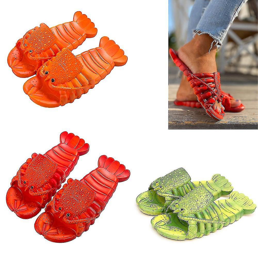 Summer Ladies Slippers Lobster Slippers Beach Slippers Non-slip Soft ...
