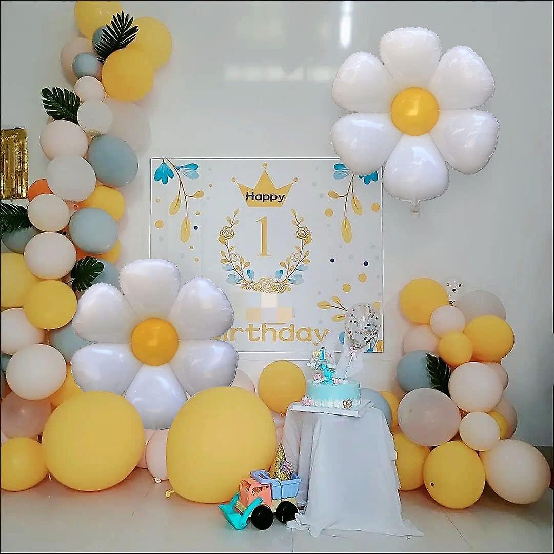 Daisy Balloons Huge Flower Balloon 45 Inch White Daisy Party ...
