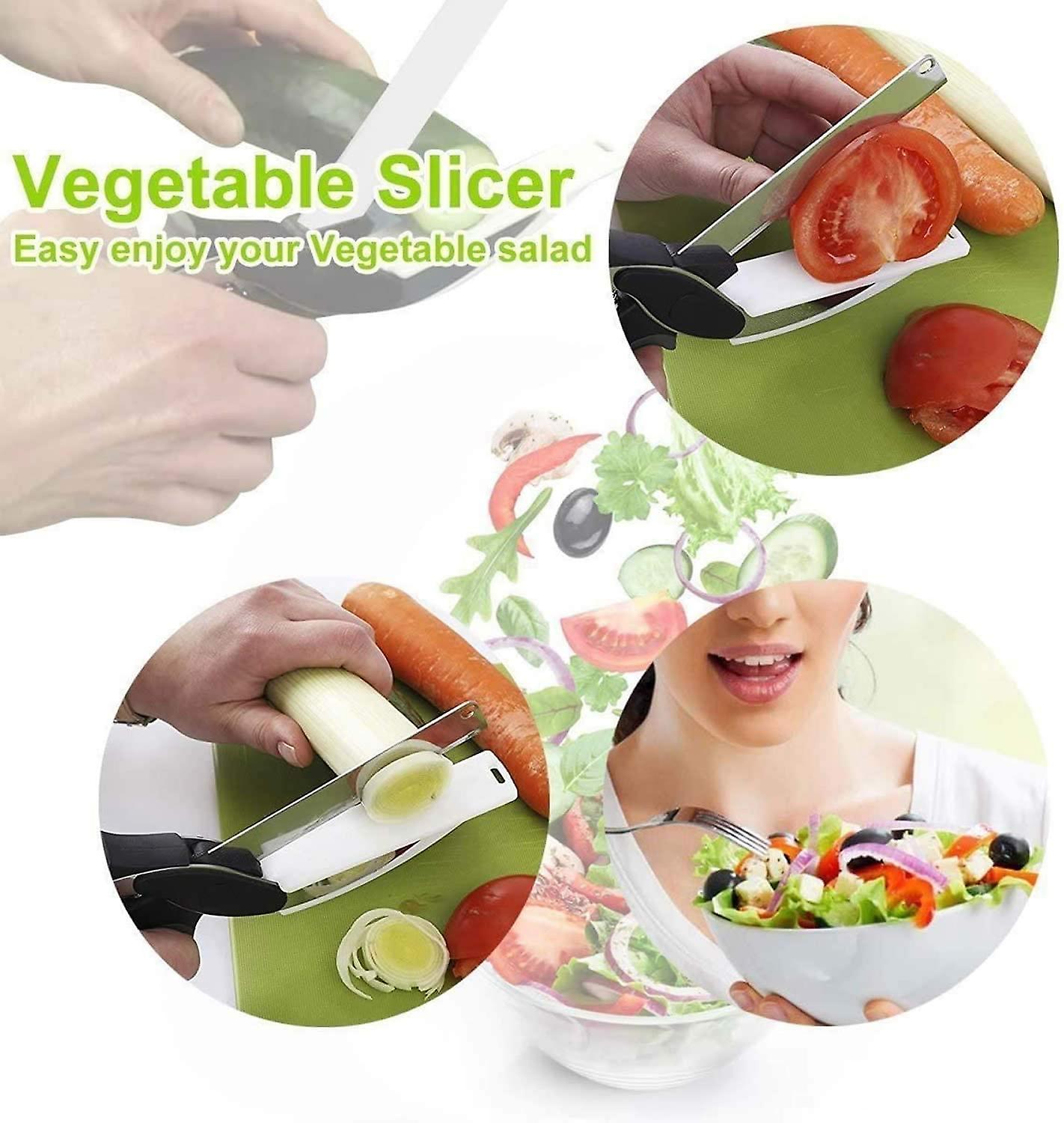 Kitchen Food Scissors, Food Cutter Chopper Clever Stainless Steel Knife ...