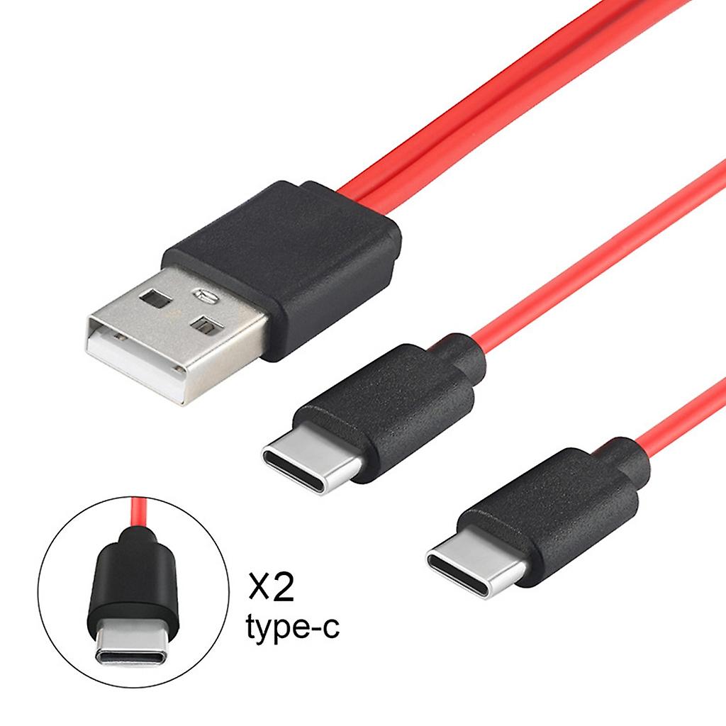 Dual Port Type C Splitter Charging Splitter Cable Power For Two Usb C ...