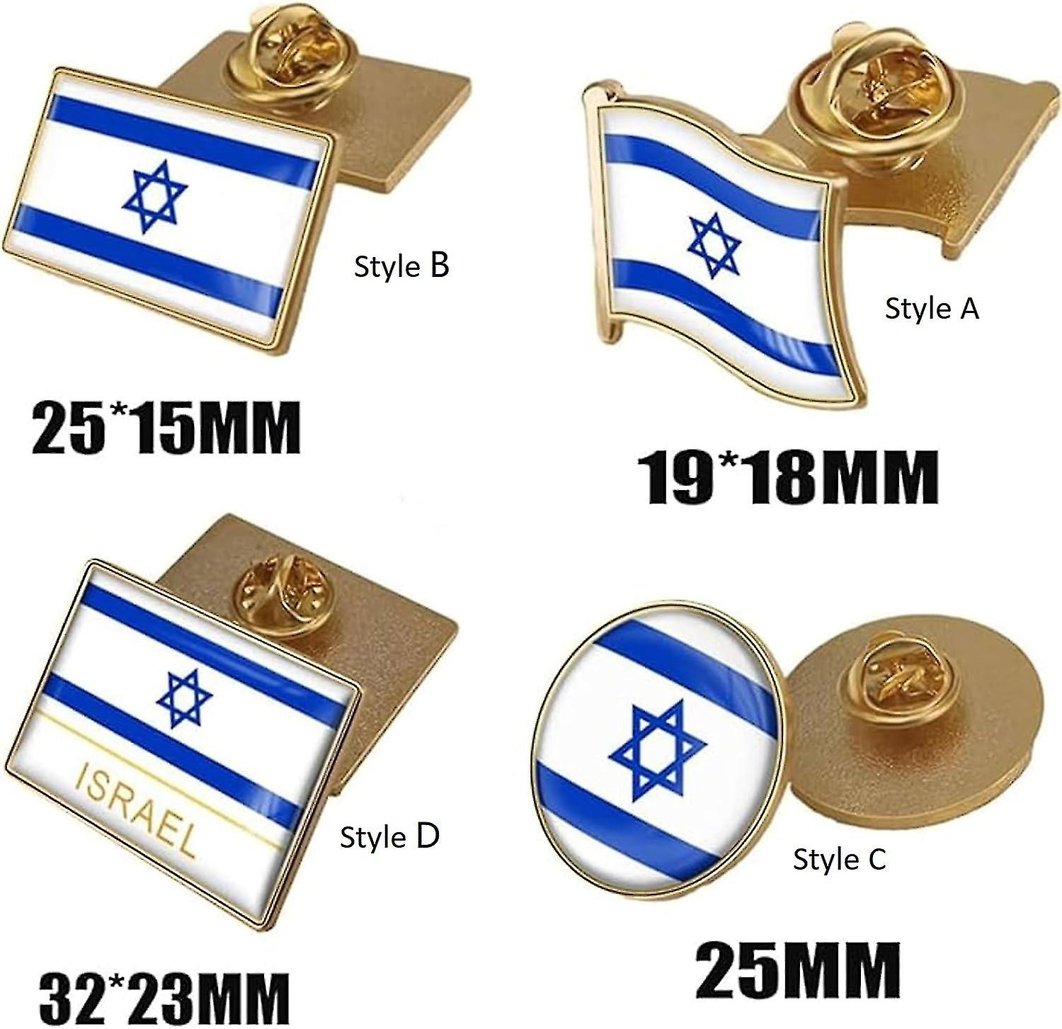 2pcs Israeli Flag Pin, I Stand With Israel, Flag Lapel Pin Brooch, We ...