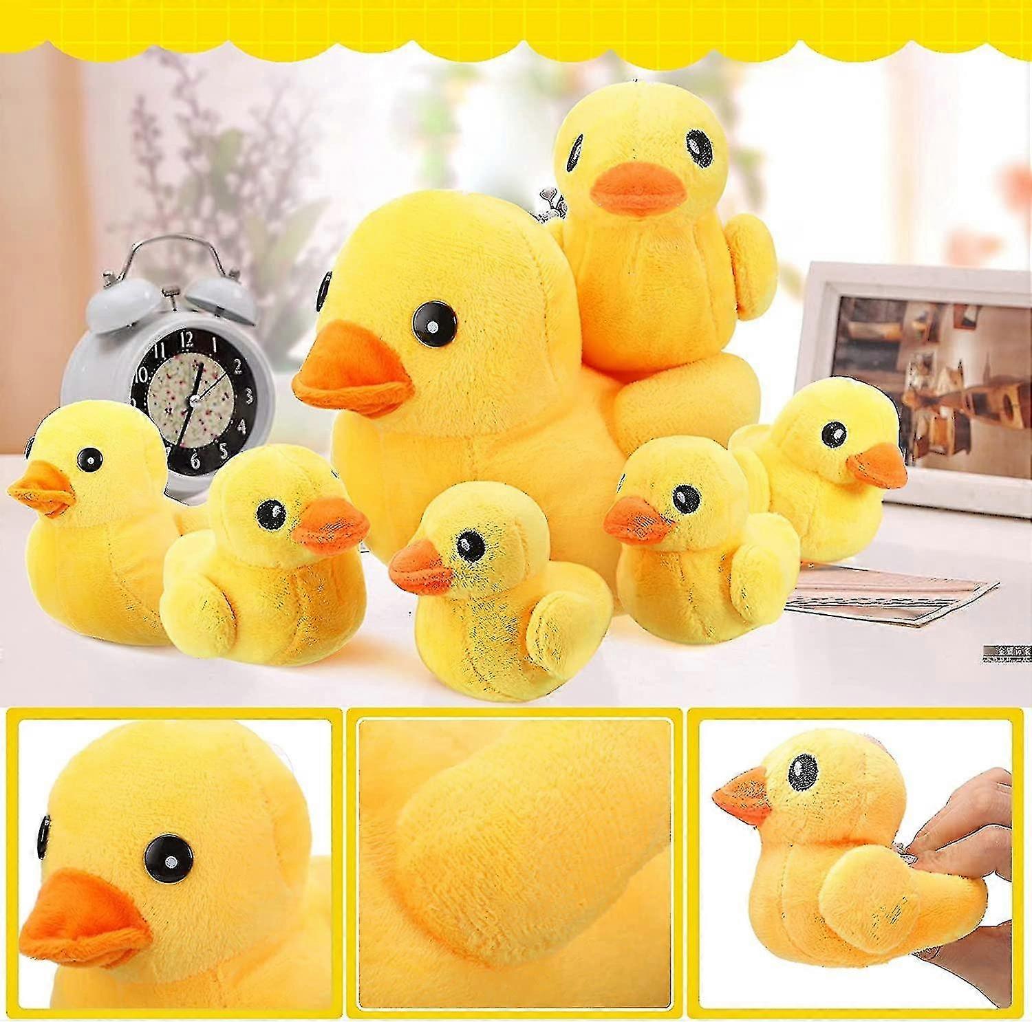 6 Pieces Duck Stuffed Animals With Babies Duck Playset Toy 8 Inch Stuff ...