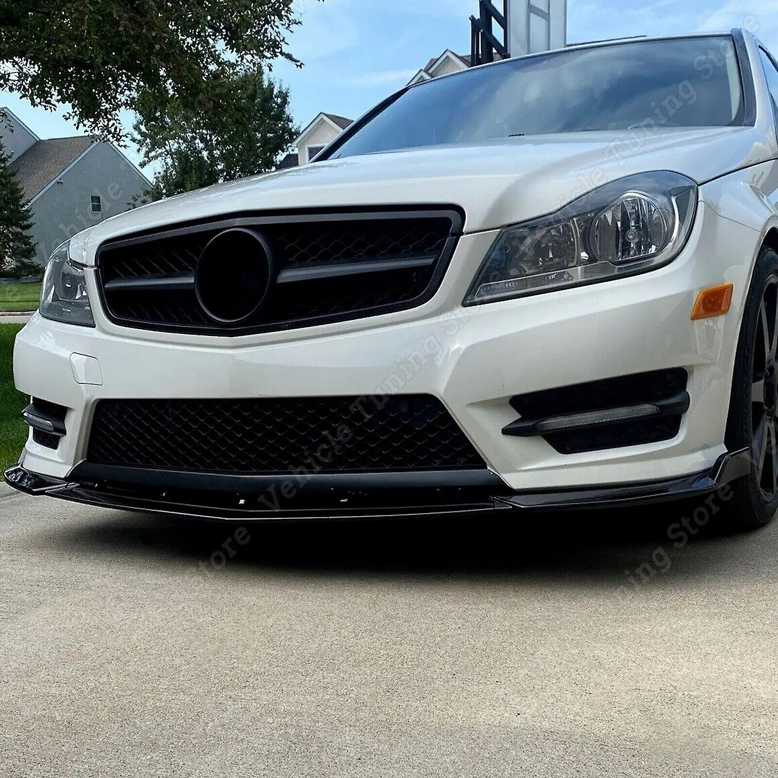 Front Bumper Lip Splitter Spoiler For Mercedes Benz W204 S204 Facelift ...