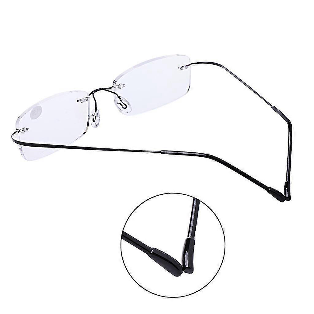 Ultralight For Titanium Rimless Reading Glasses Unisex+1.0~+3.5 Diopter ...