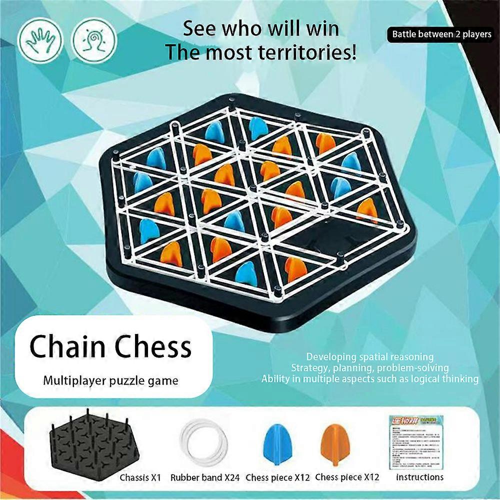 Funny Chain Triangle Game, Interactive Peg Game Triangle Chess Board ...