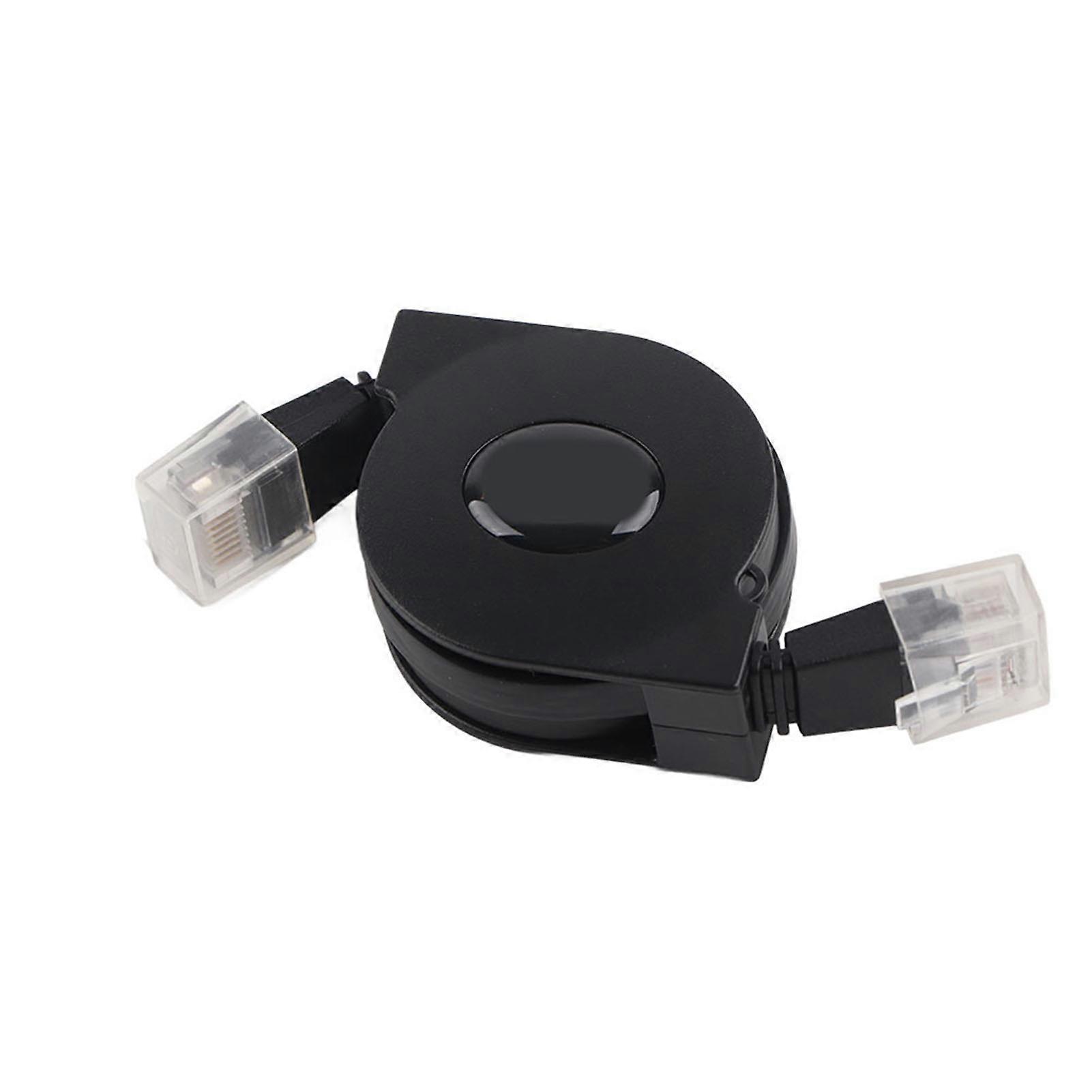 1pc New Adjustable Retractable CAT6 RJ45 Lan Network Cable Cord Black ...