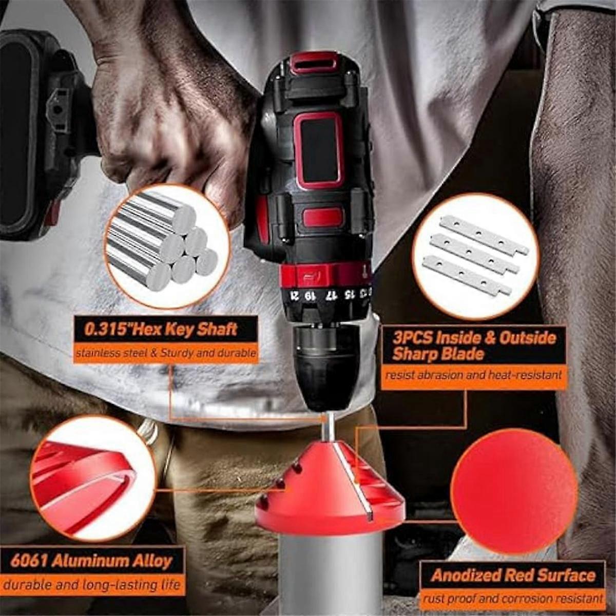 PVC Deburring Tool 2 in 1 Inner Outer Reamer for Pipe Chamfer Plumbing ...