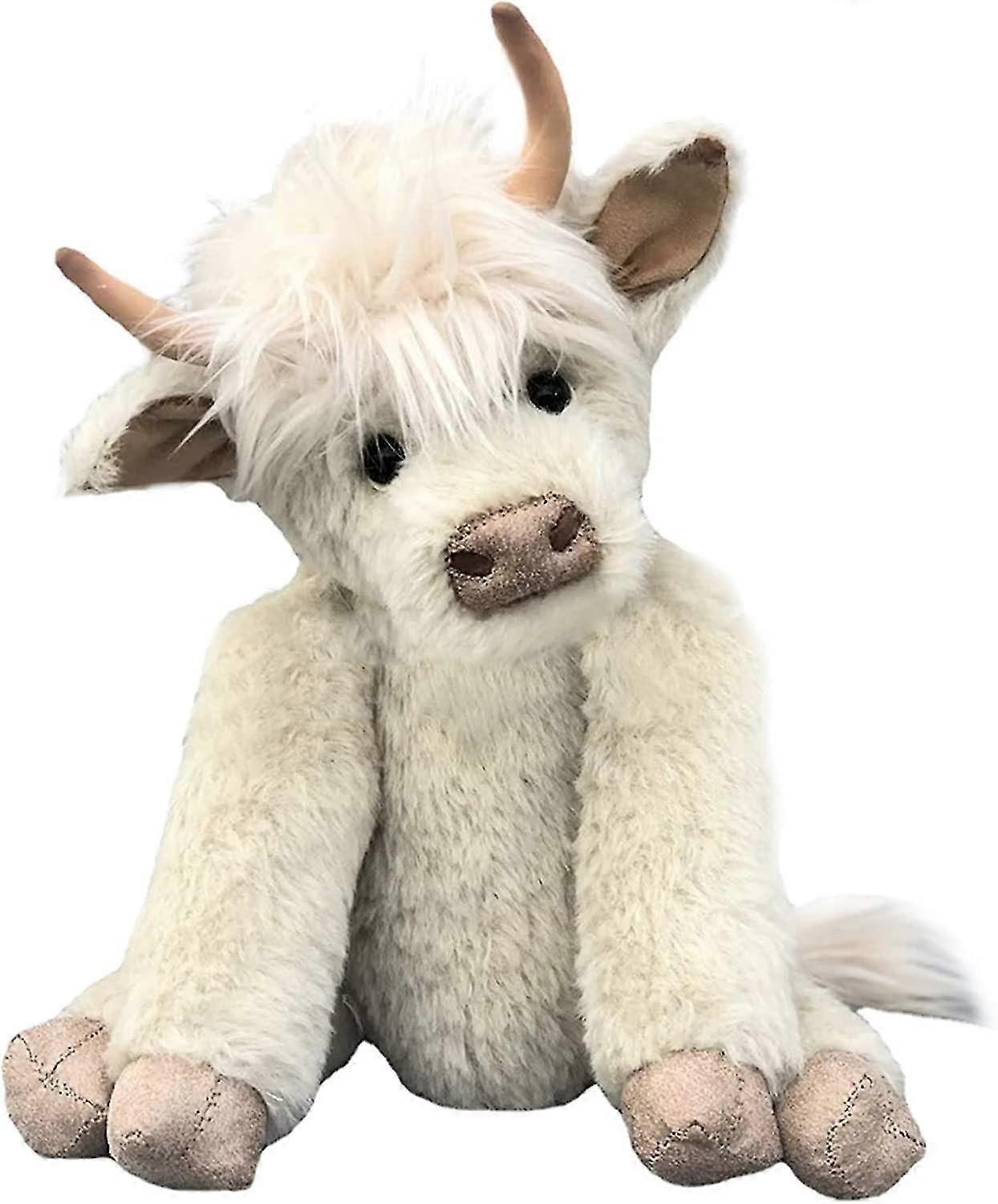 Highland Cow Plush Toy, 10 Inch Realistic Highland Cattle Simulation ...