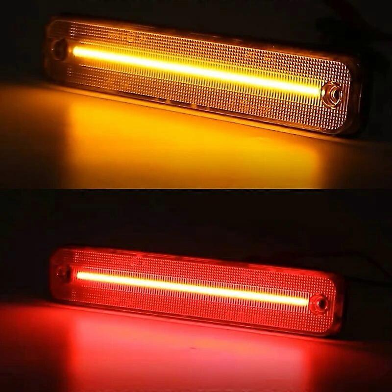 For 2003-2009 Hummer H2 Smoked Lens Front Amber / Rear Red LED Bumper ...