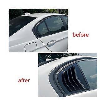 Car Glossy Black Rear Windows Triangle Louver Cover Sticker for 3Series ...