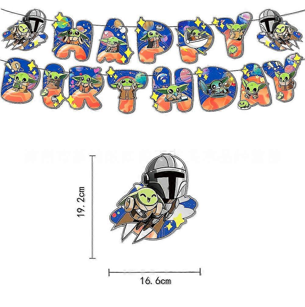 Yoda Theme Birthday Party Supplies Decorations Set Banners Balloons ...