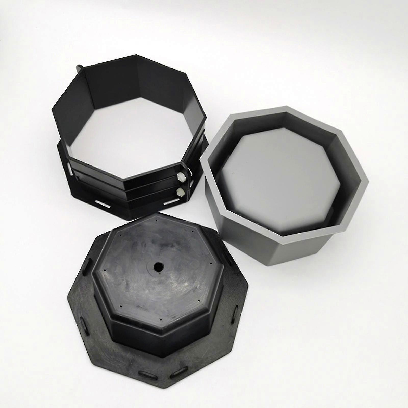 Silicone Molds Concrete Flower Pots Large Planter Mold Octagonal Diy ...