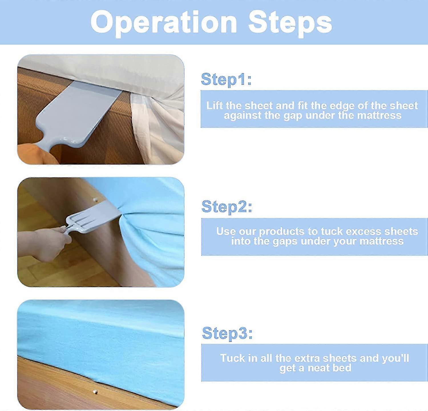 Bed Sheet Tuck In Tool, Tucking Paddle For Bed Making Easier & Without ...