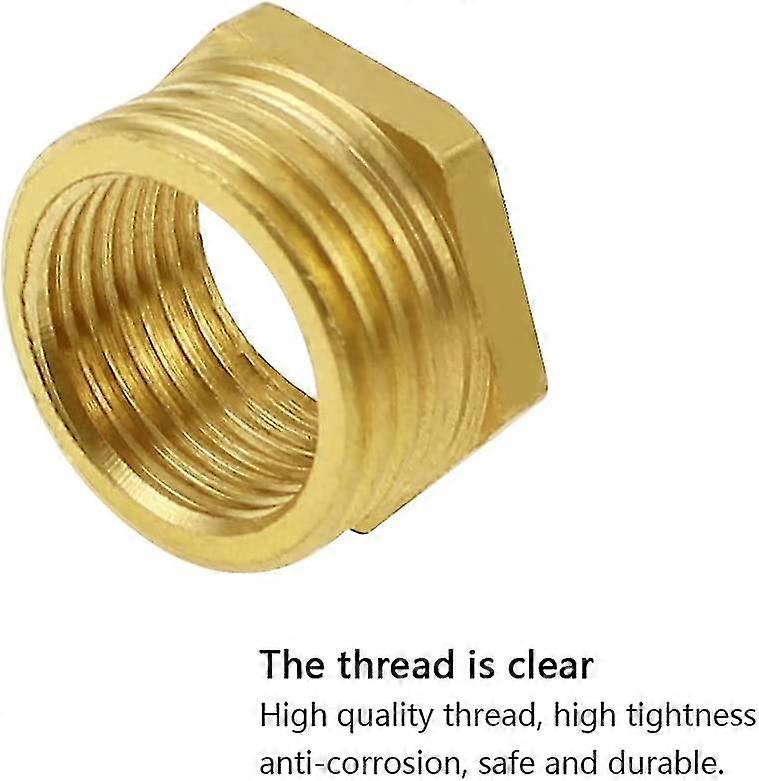 Brass Reducer Bushing Connector 1/2" (20mm) Male X 3/8" (15mm) Female ...
