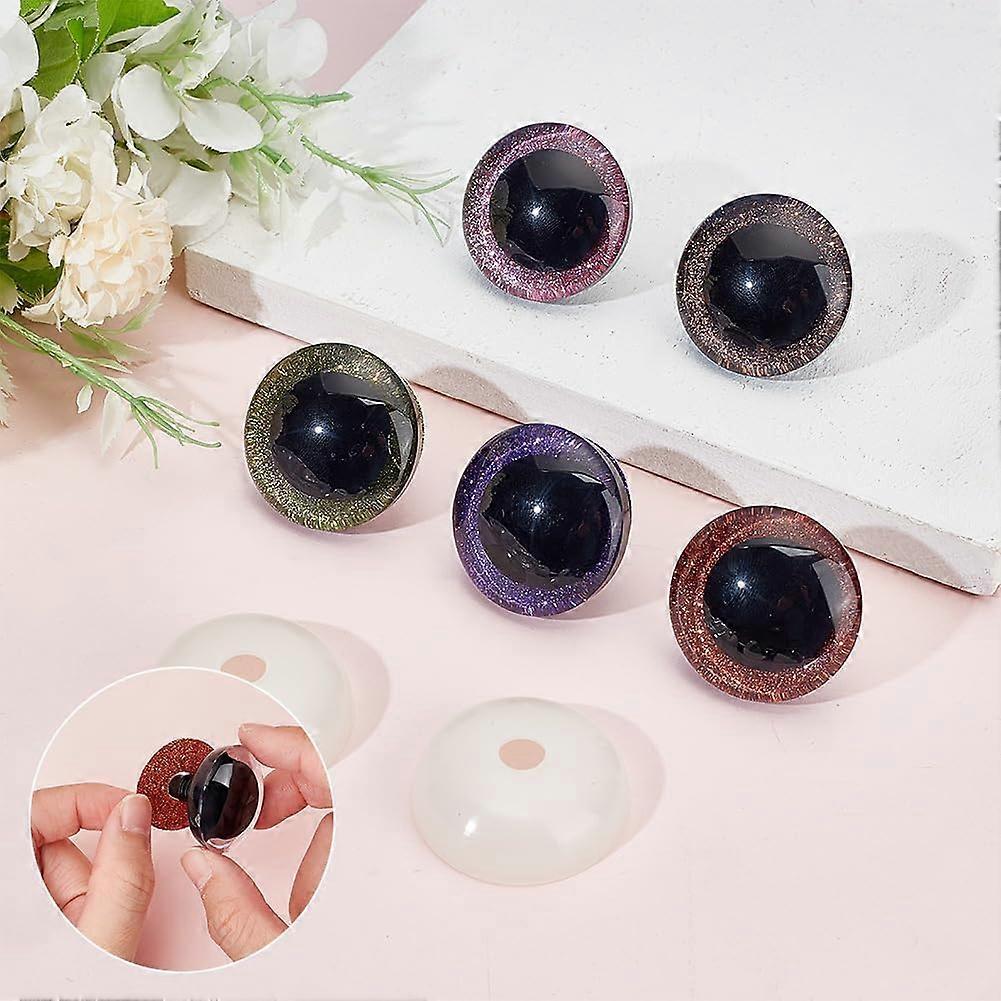 10 Sets 5 Colors Craft Eyes 40x32mm Eyes with Spacer Stuffed Crochet ...