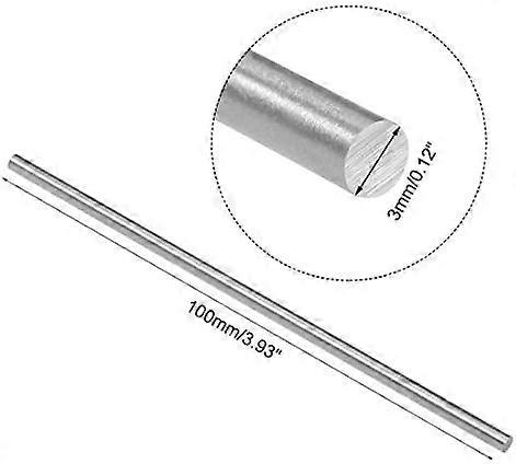 uxcell Round Steel Rod 3mm HSS Lathe Bar Stock Tool 100mm Long for ...