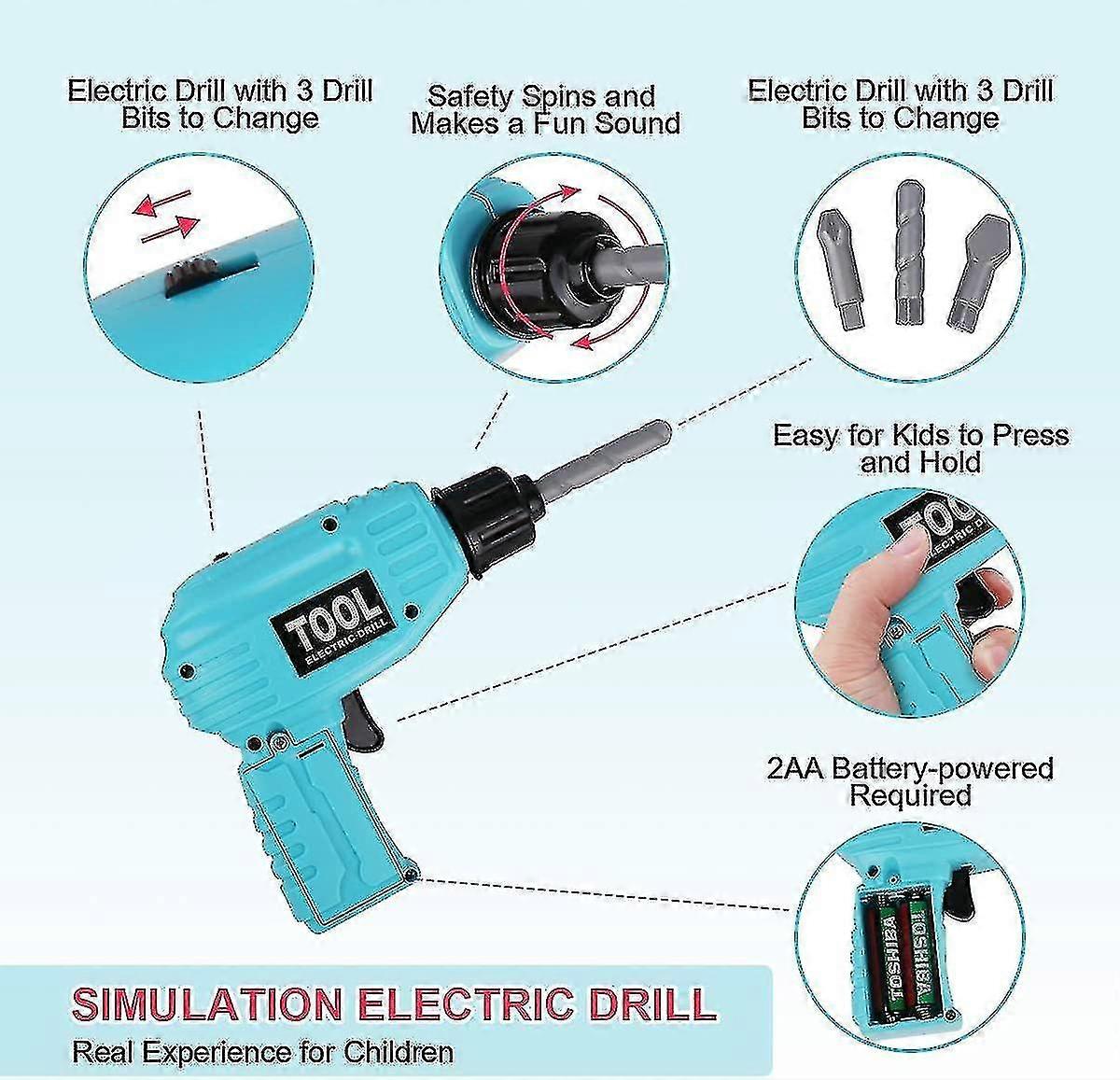 Kids Tool Set - 30pcs Pretend Play Tool Toys With Kids Tool Belt ...