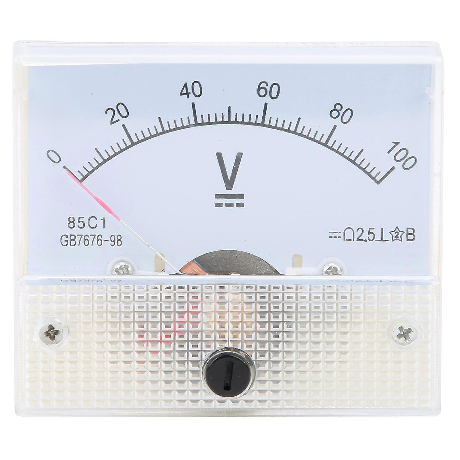 Pointer DC Voltmeter Panel Volt Voltage Meter Measuring Instrument 85C1 ...