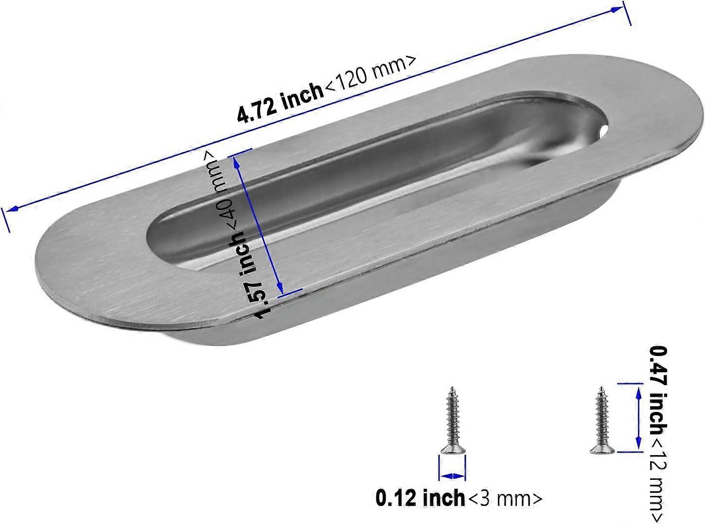 Set of 4 Stainless Steel Oval Entrance Handles, Oval Sliding Door ...