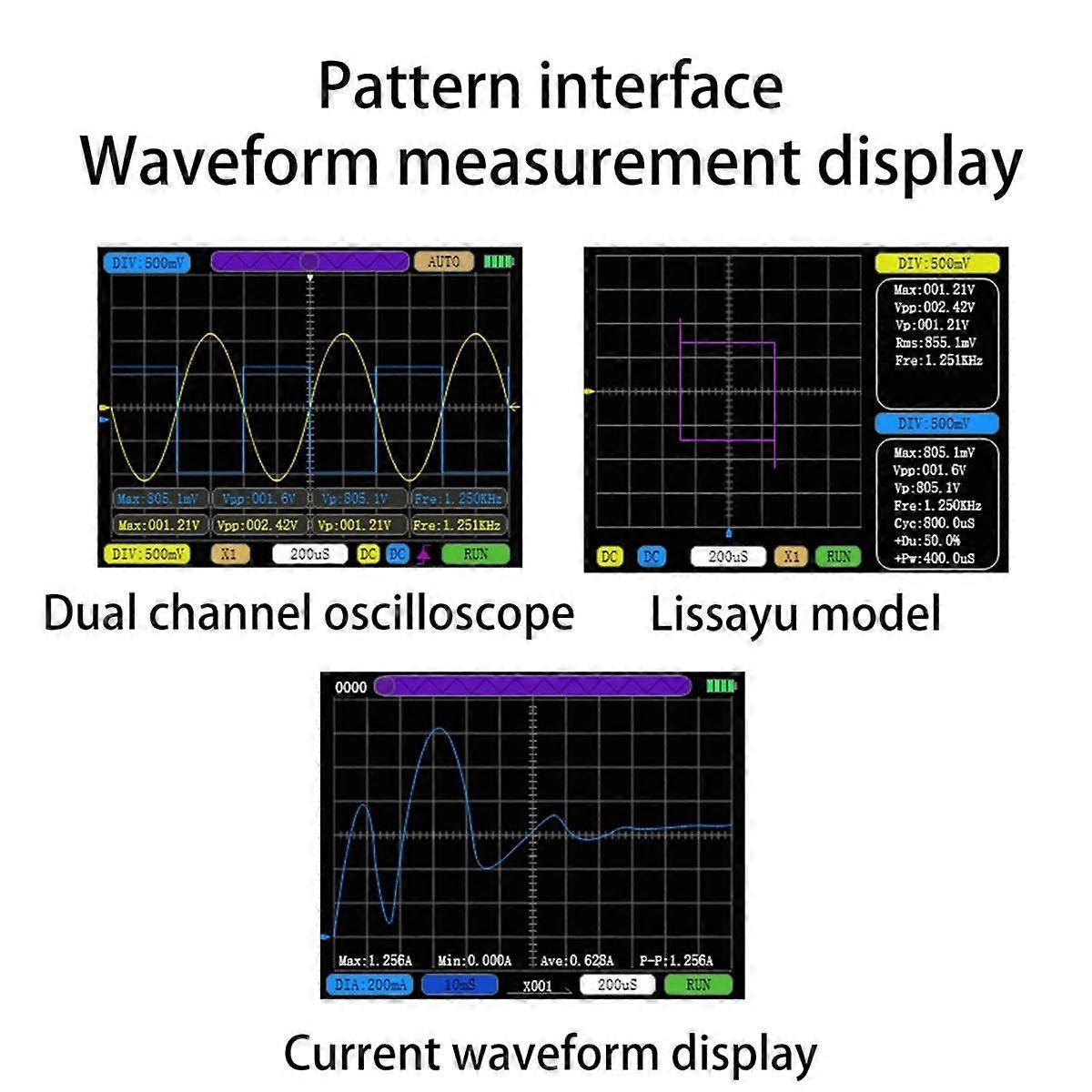 Digital Oscilloscope Dual-Channel 50M Sampling Rate 10M Analogue ...