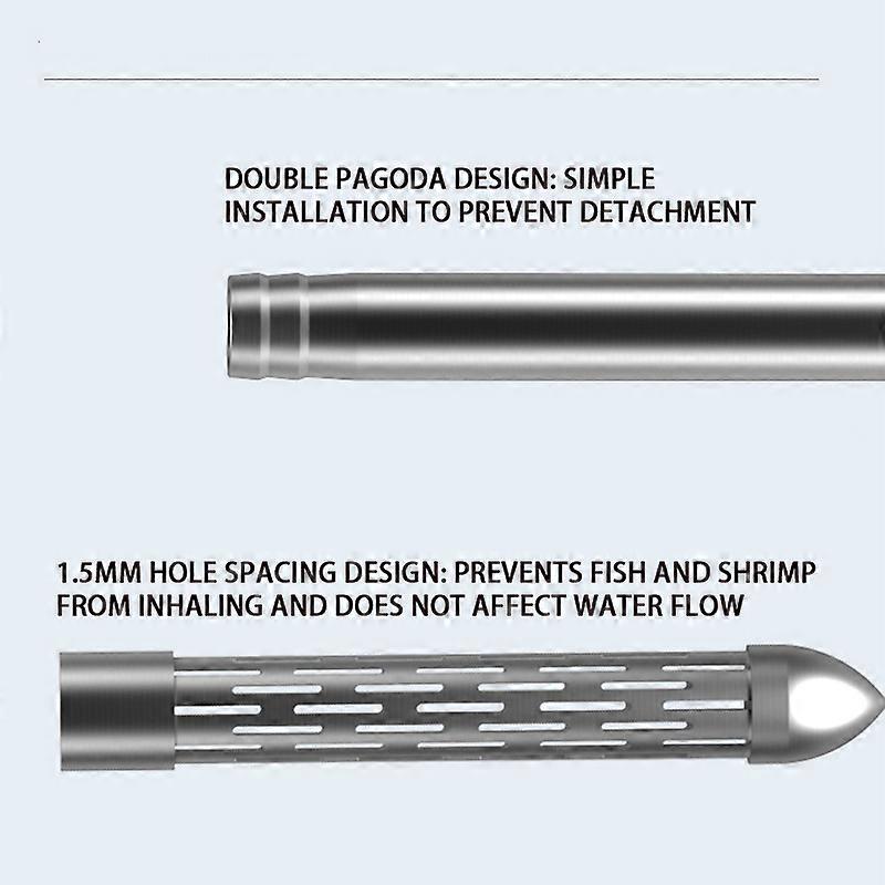 Fish tank inlet and outlet filter stainless steel tube extendable ...