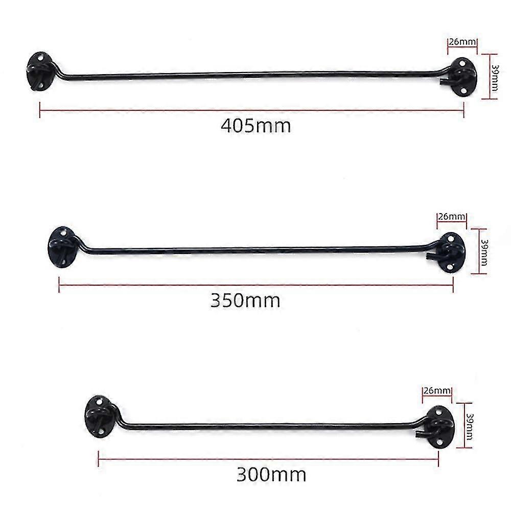 Black Stainless Steel Window Lock With Safety Switch Cabin Window Hook ...