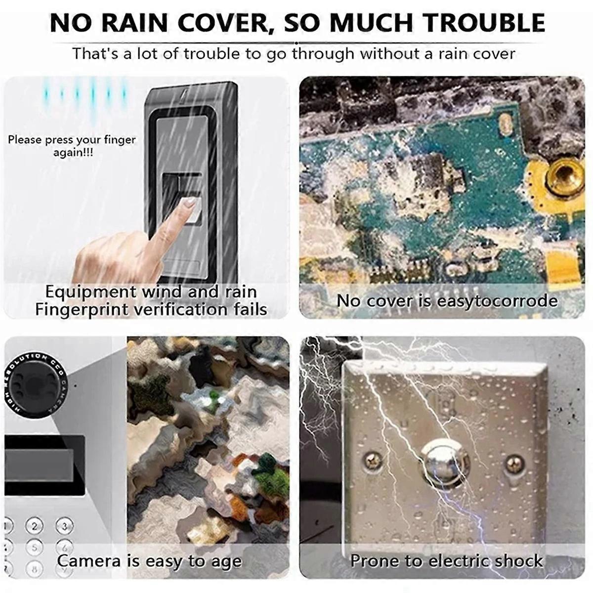 Metal Rainproof Cover Access Control Keypad Waterproof Case Rain ...