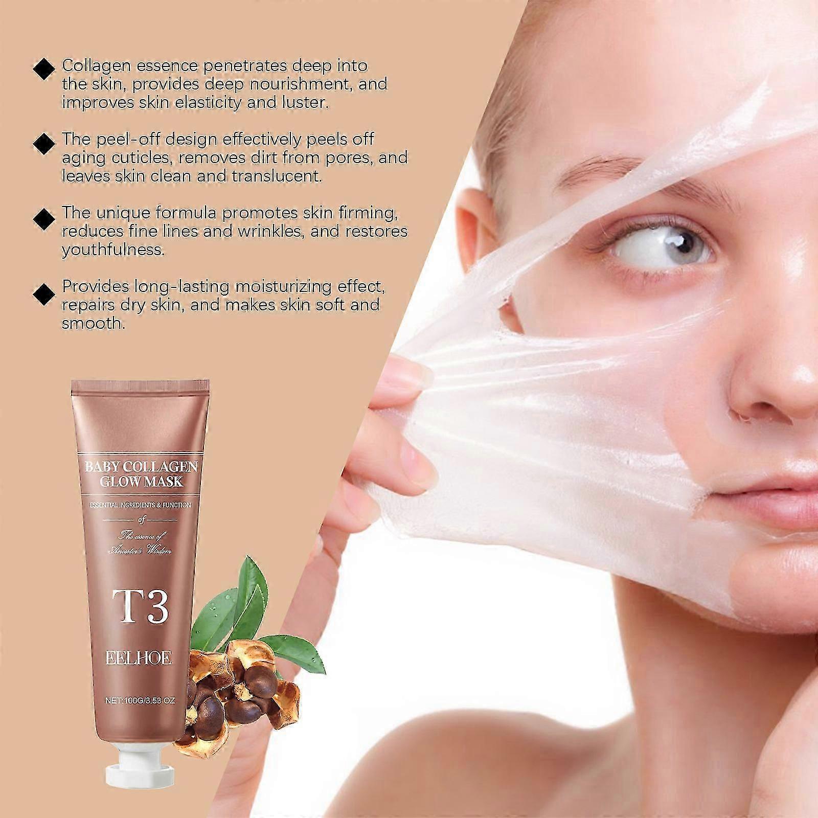 Baby Collagen Glow Mask T3 Collagen Mask, T3 Collagen Peel Off Mask ...