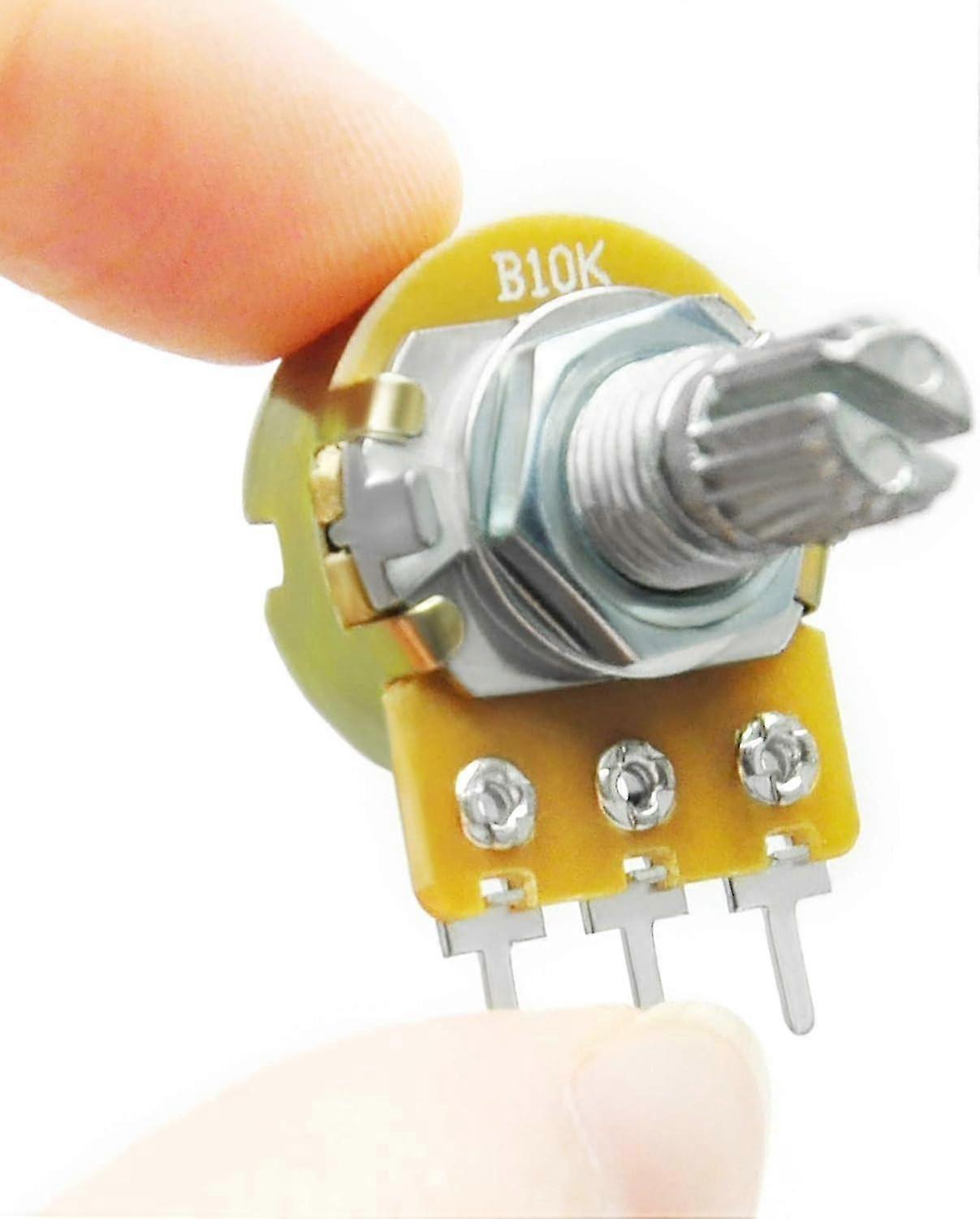 B10K B100K B5K B50K B2K B20K Ohm Knurled Shaft Linear Rotary Taper ...