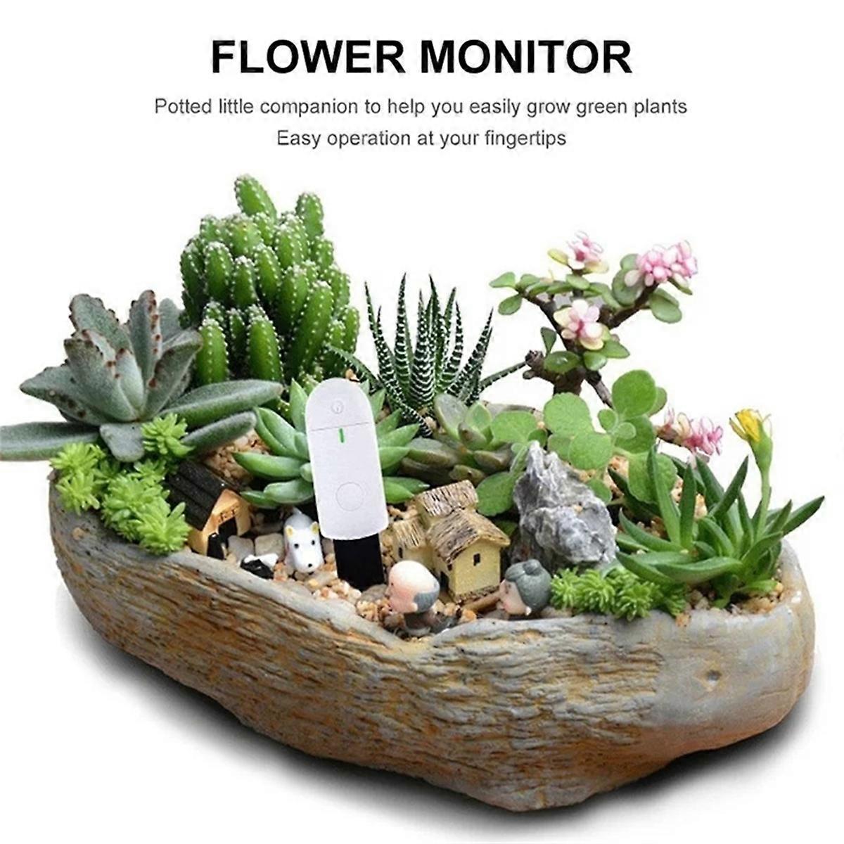 Portable Soil Moisture Sensor Monitor Plants Flower Soil Hygrometer ...