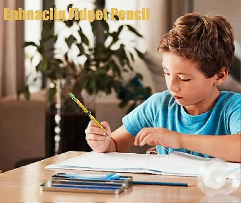 ADHD Fidget Pencil,Threaded Pencil Sleeve with Nuts'n Bolts for Kids ...