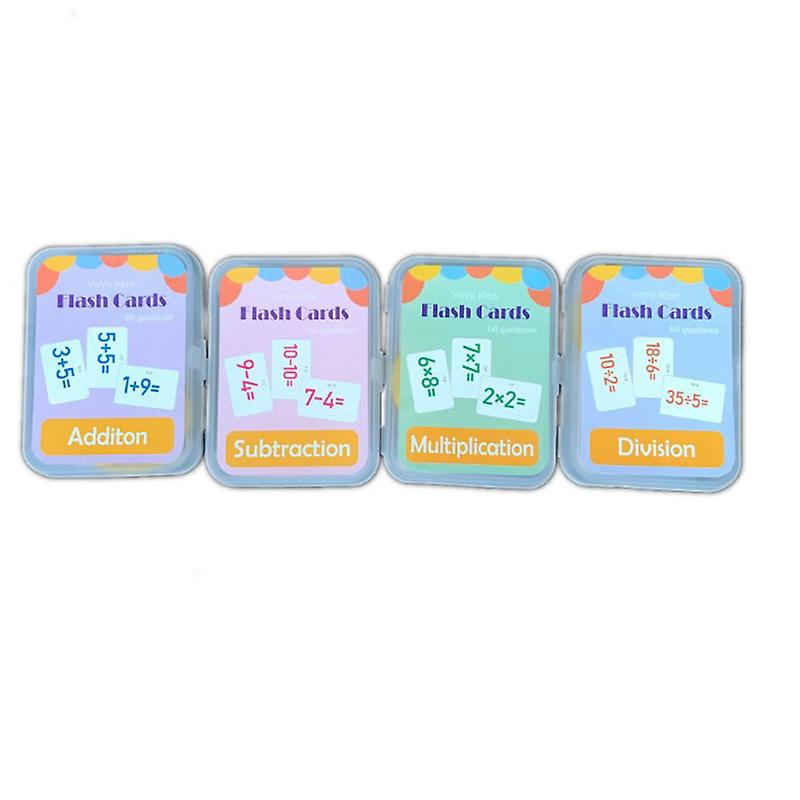 Math Calculation Flashcard Preschool Kids Learn Math Word Flash Card ...