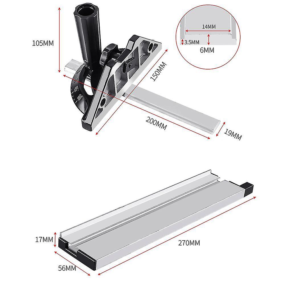 Miter Gauge Carpentry Push Rod Angle Ruler Table Saw Ruler Woodworking ...