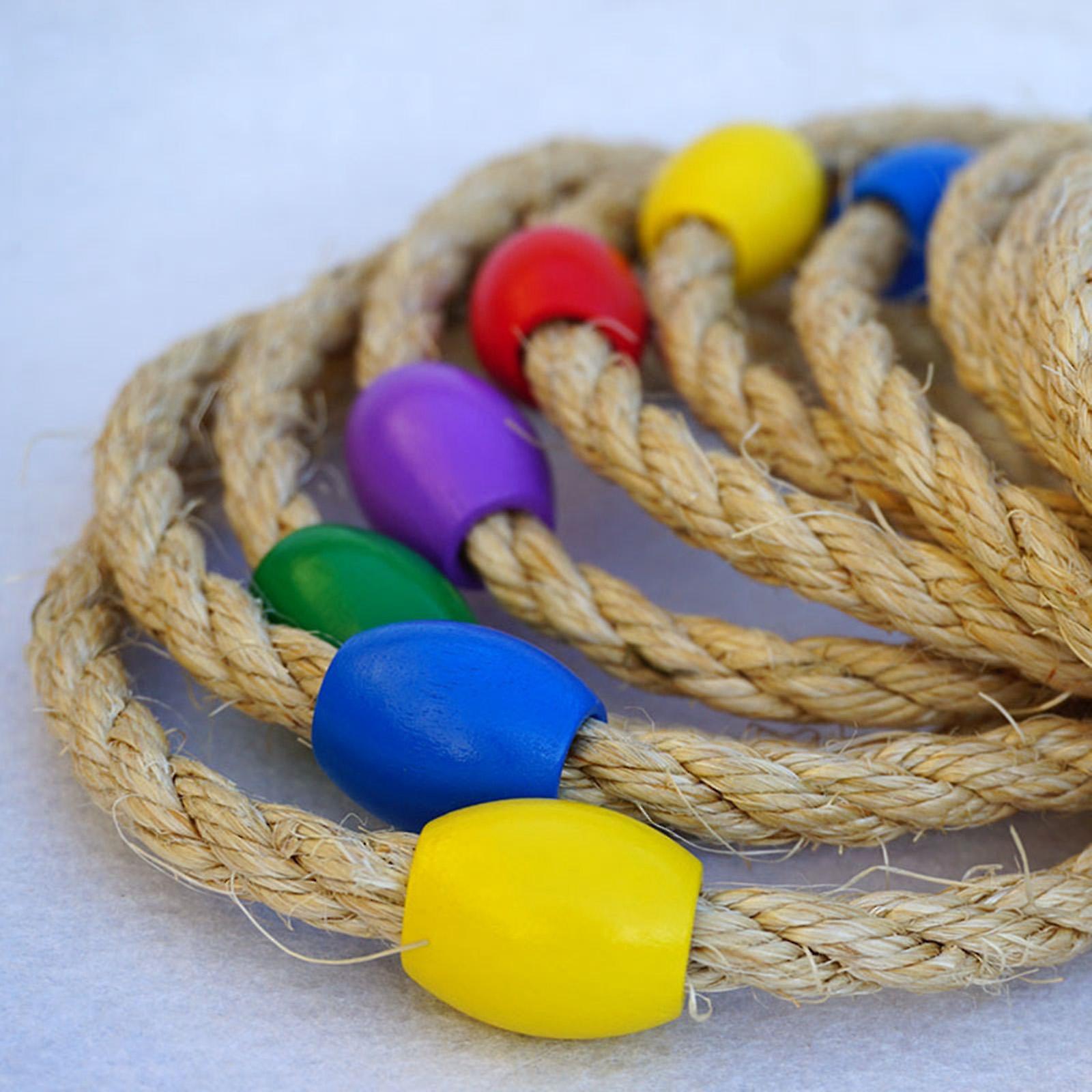 Hemp Rings Tossing Children Gift Playset Outdoor Toys for Park Backyard ...
