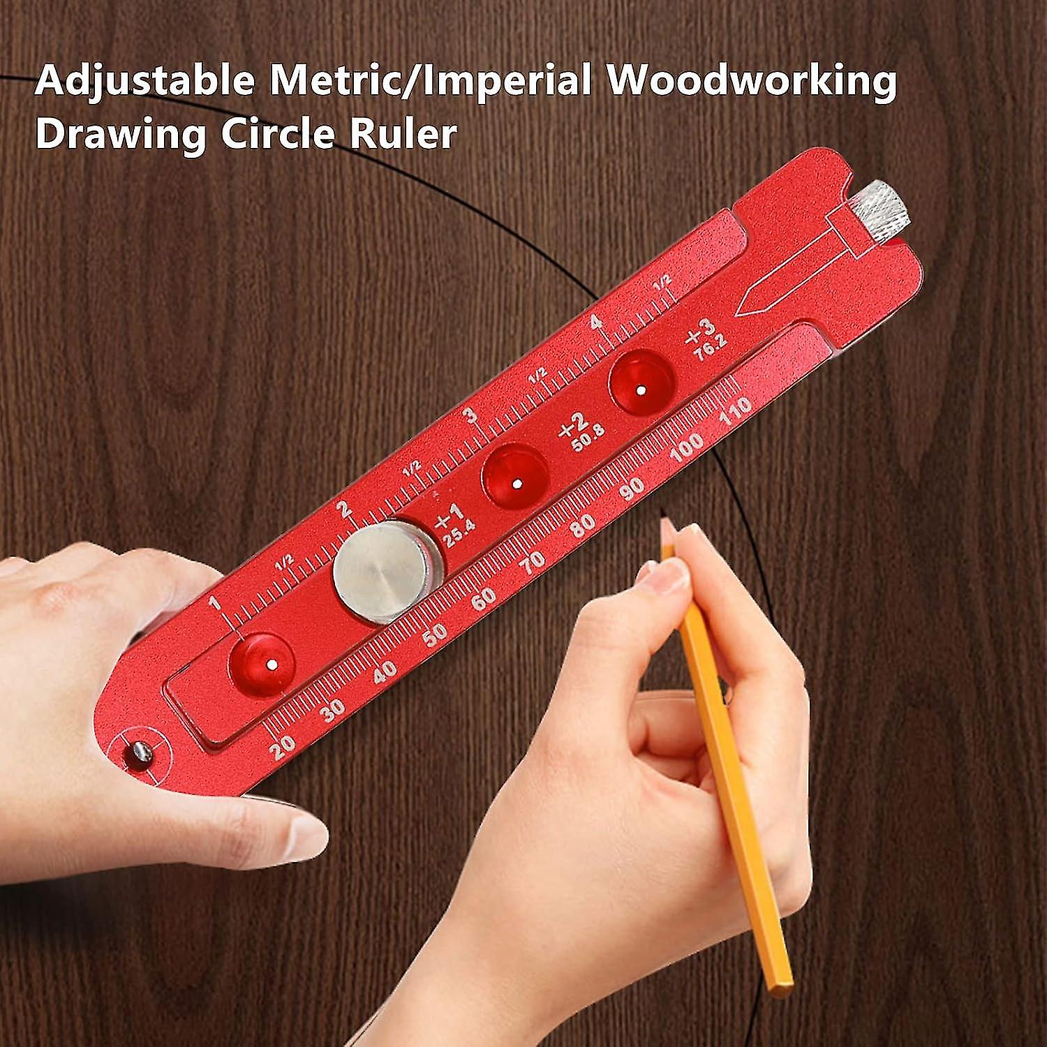 Circle Drawing Ruler Metric and Inch Marking Gauge, Aluminum Alloy ...