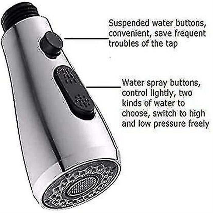 Retractable Kitchen Faucet with Universal Head, Stop Button, 2 Jet ...