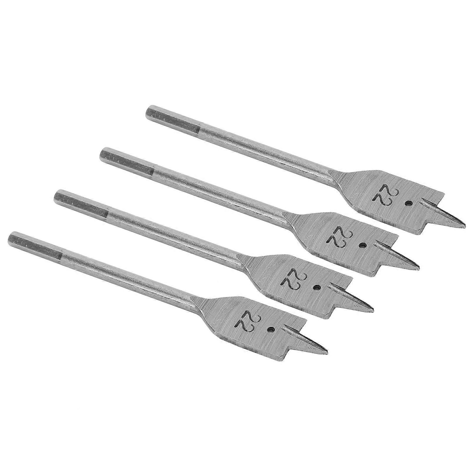 4Pcs Flat Wood Drill Bit Set High Carbon Steel Spade Boring Woodworking ...