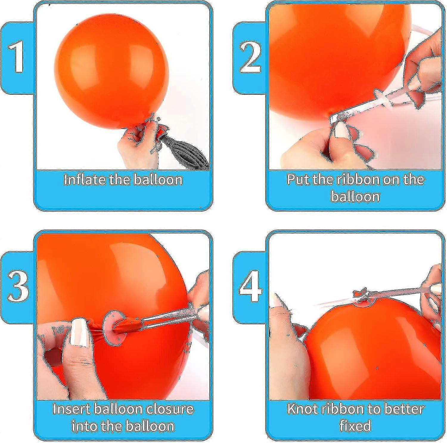 Helium Balloon Clasps With String, 100pcs Balloon Closures With Ribbon ...