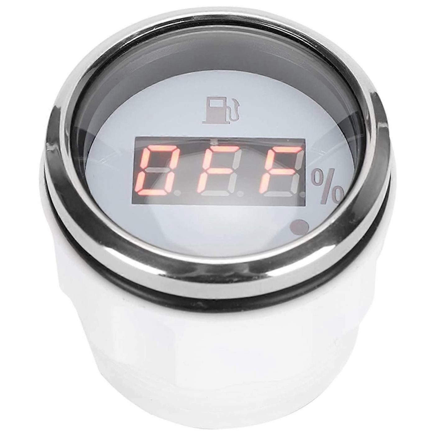 52mm Digital Fuel Level Gauge 0-190Ohm 240-33Ohm Universal Oil Tank Level Indicator Red ...