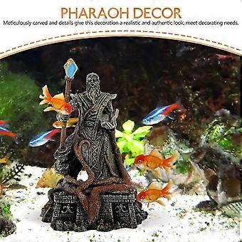 Poseidon Aquarium Decorations God of the Sea Fish Tank Resin Pharaoh ...