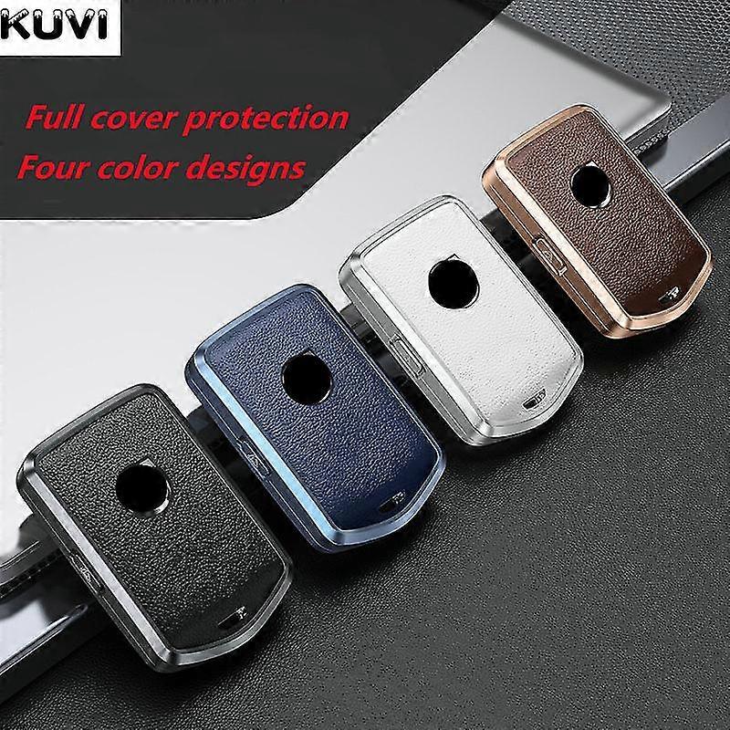 Metal Leather Car Remote Key Case Cover Shell For Volvo S60 S90 Xc40 ...