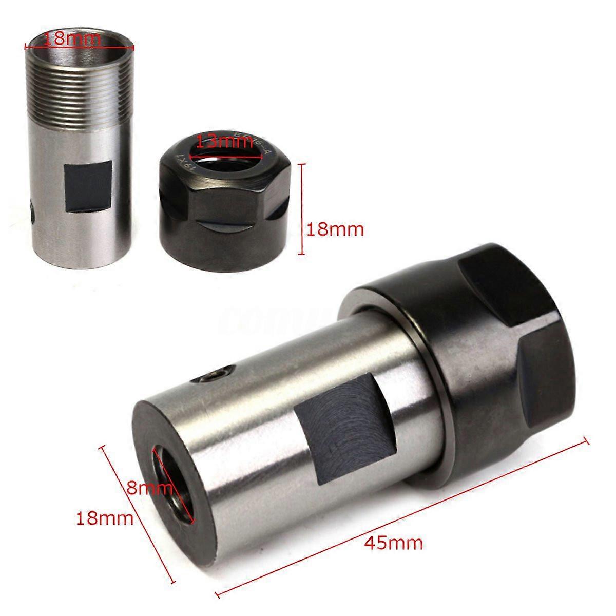 ER16 Collet Chuck Motor Shaft Spindle Extension Rod Holder 8MM CNC ...