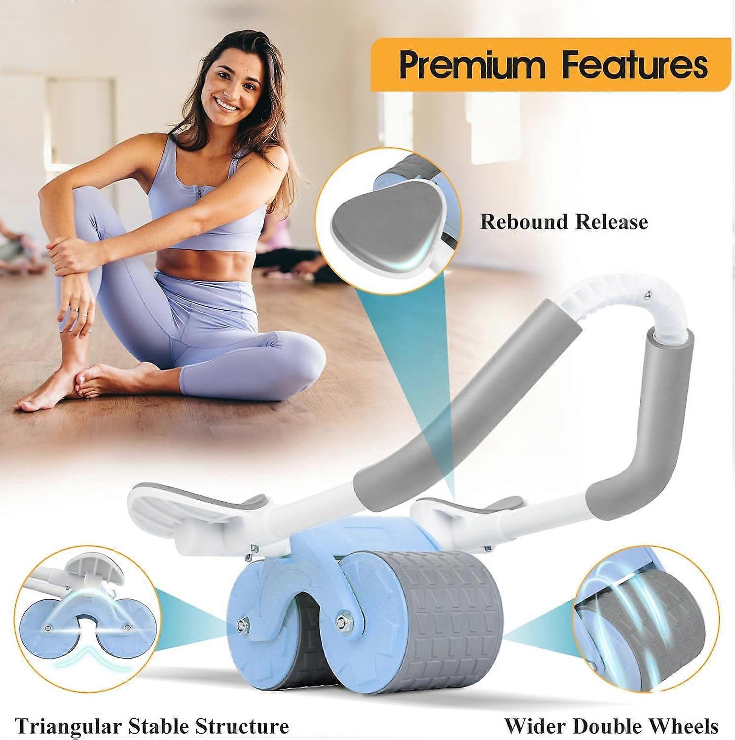 Automatic Rebound Ab Roller Wheel, Double Wheel Abdominal Exercise ...
