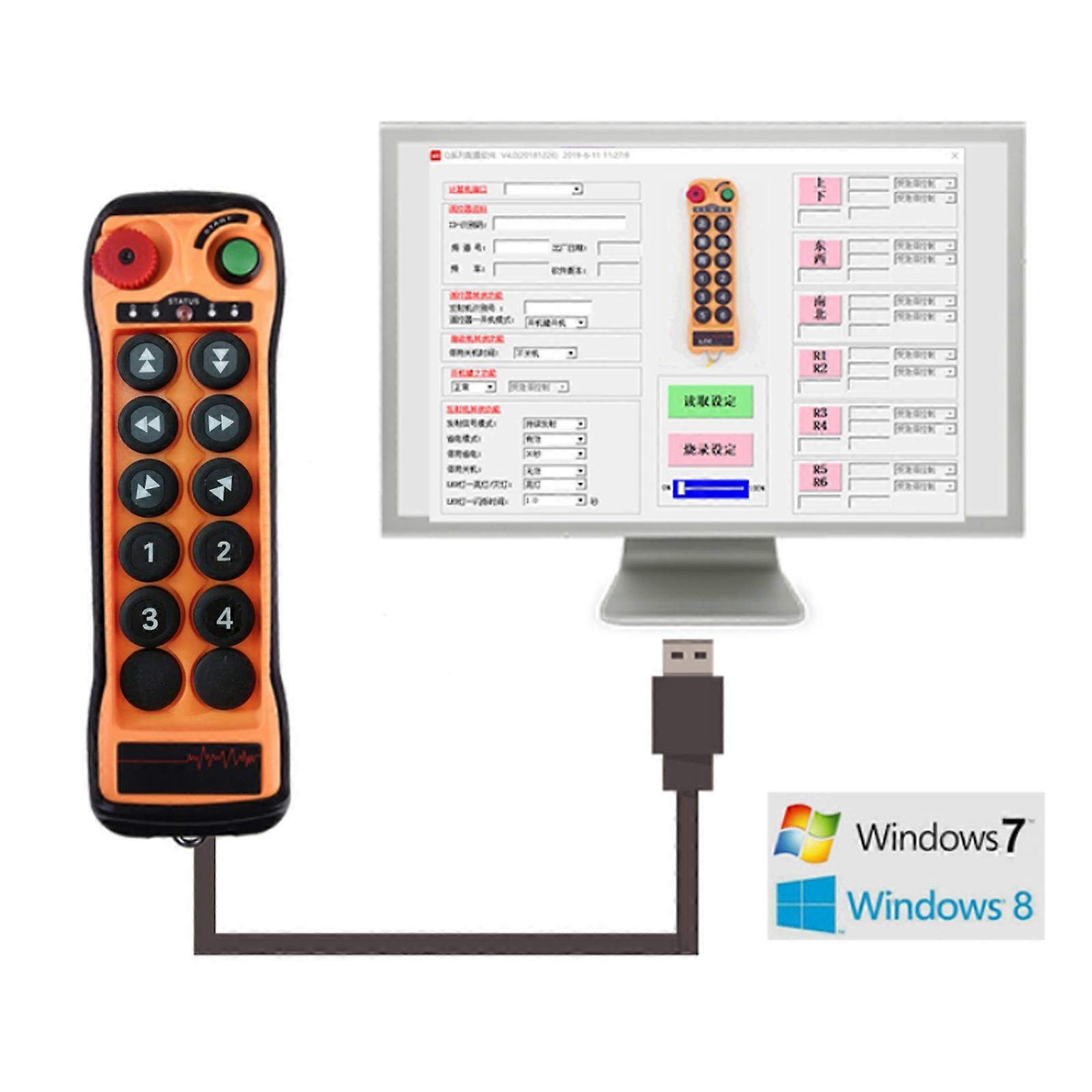 Truck Tower Crane Wireless Industrial Remote Control Controller AC DC ...