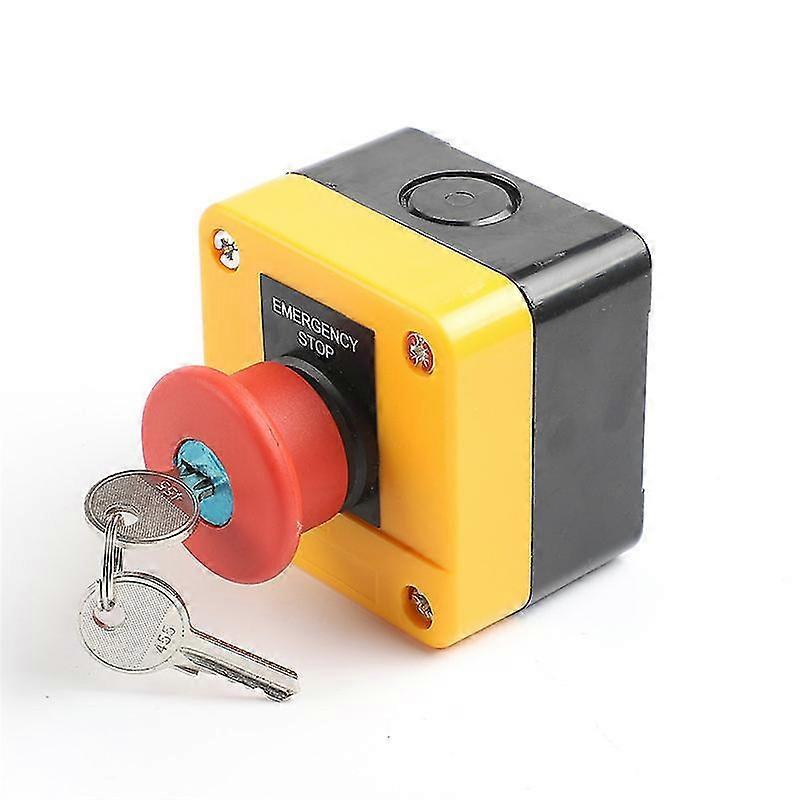Red Sign Emergency Stop Switch Push Button Weatherproof Push Button ...
