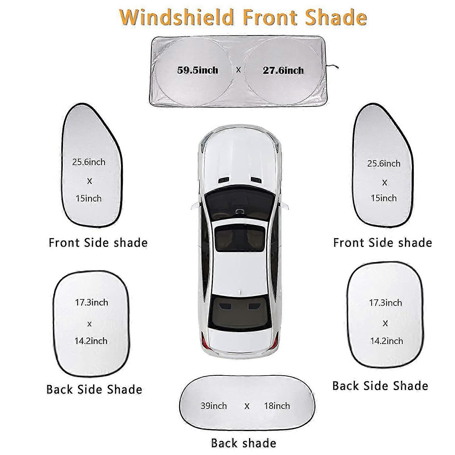 6pcs Car Sun Visor Blocks Uv Rays Protector Sunscreen Reflector Front ...