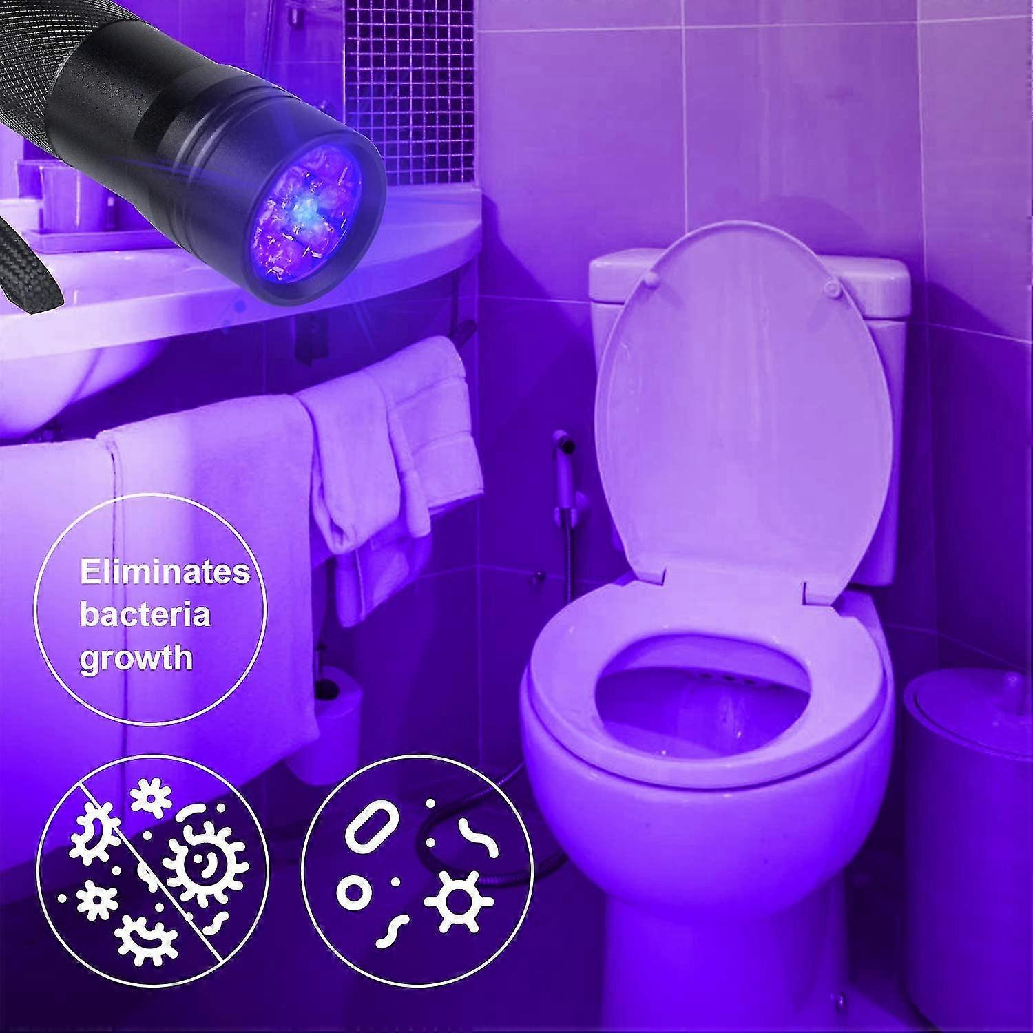 Flashlight Black Light 2 Pieces, Uv Lamp, Pet Urine Detector Uv Hand ...