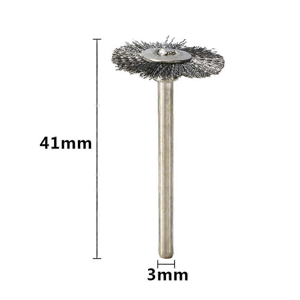 40 Pieces Mini Wire Brush Wheel Cup Brass Steel Wire Brush Set (3mm ...